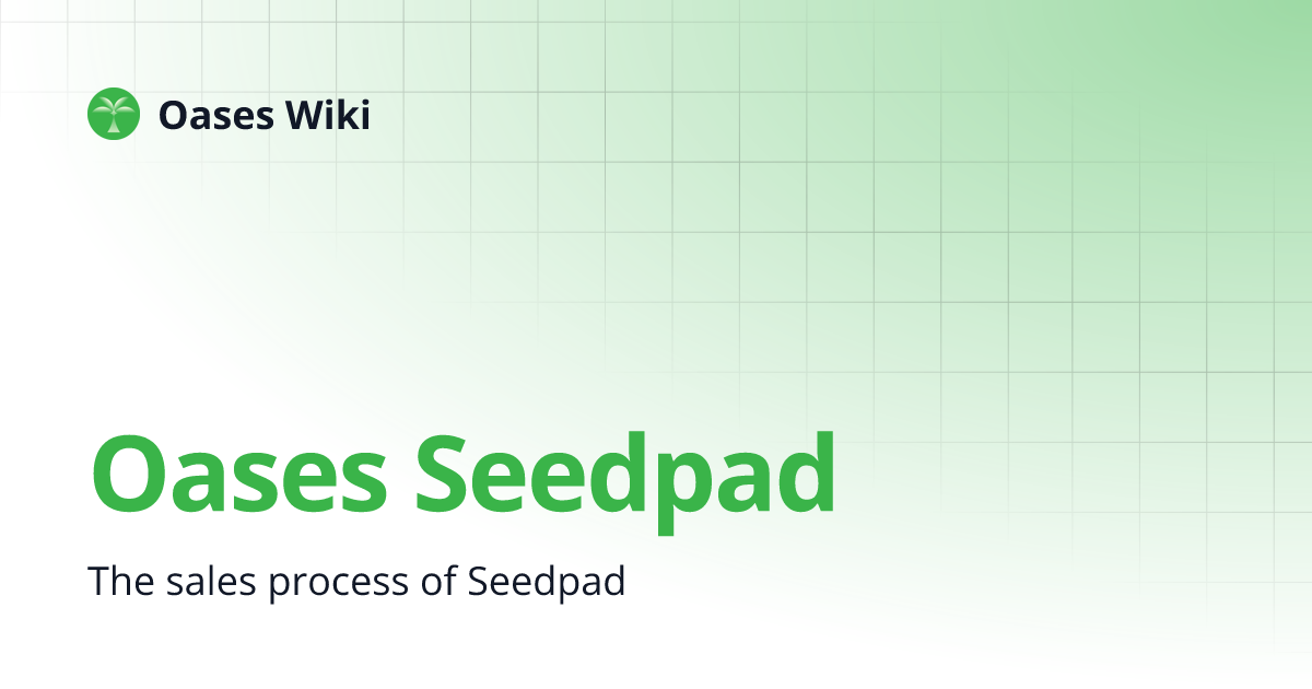 Oases Seedpad | Oases Wiki